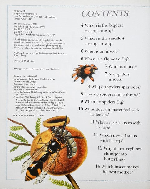 I Wonder Why Spiders Spin Webs And Other Questions About Creepy Crawli ...