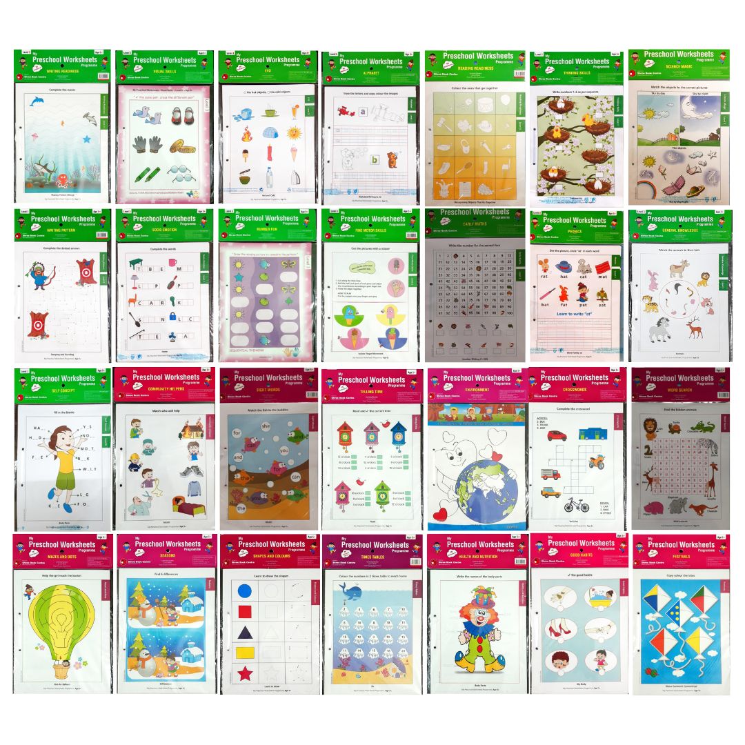 Worksheets Level 3 Bundle - Sr KG / PP2 – Books and You