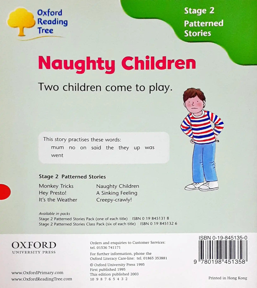 Oxford Reading Tree Naughty Children – Books and You