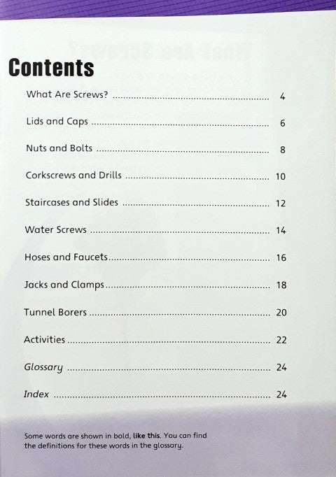 Simple Machines Screws – Books and You