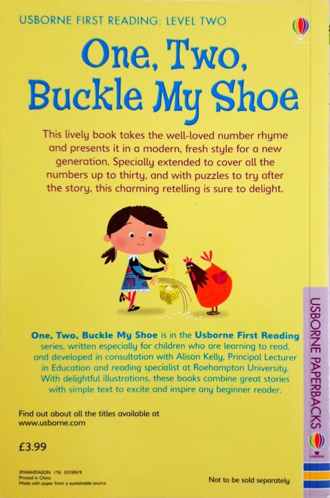 One Two Buckle My Shoe - Usborne First Reading – Books and You