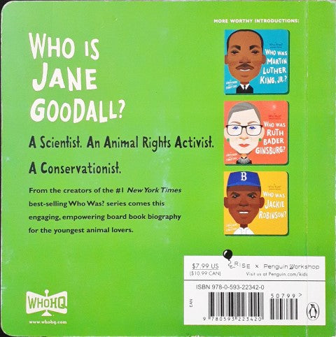 Who Was Board Book Who Is Jane Goodall – Books and You