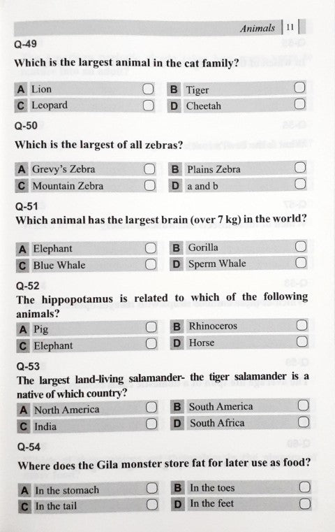 1000 + General Knowledge Quiz Blue Book – Books and You