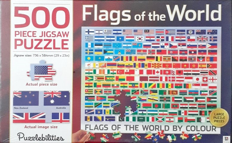 Flags of the World 500 Piece Jigsaw Puzzle – Books and You