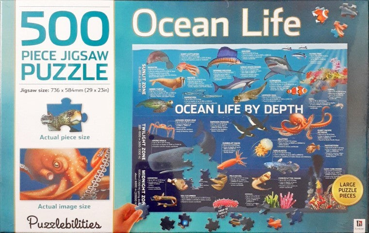 Ocean Life 500 Piece Jigsaw Puzzle – Books and You