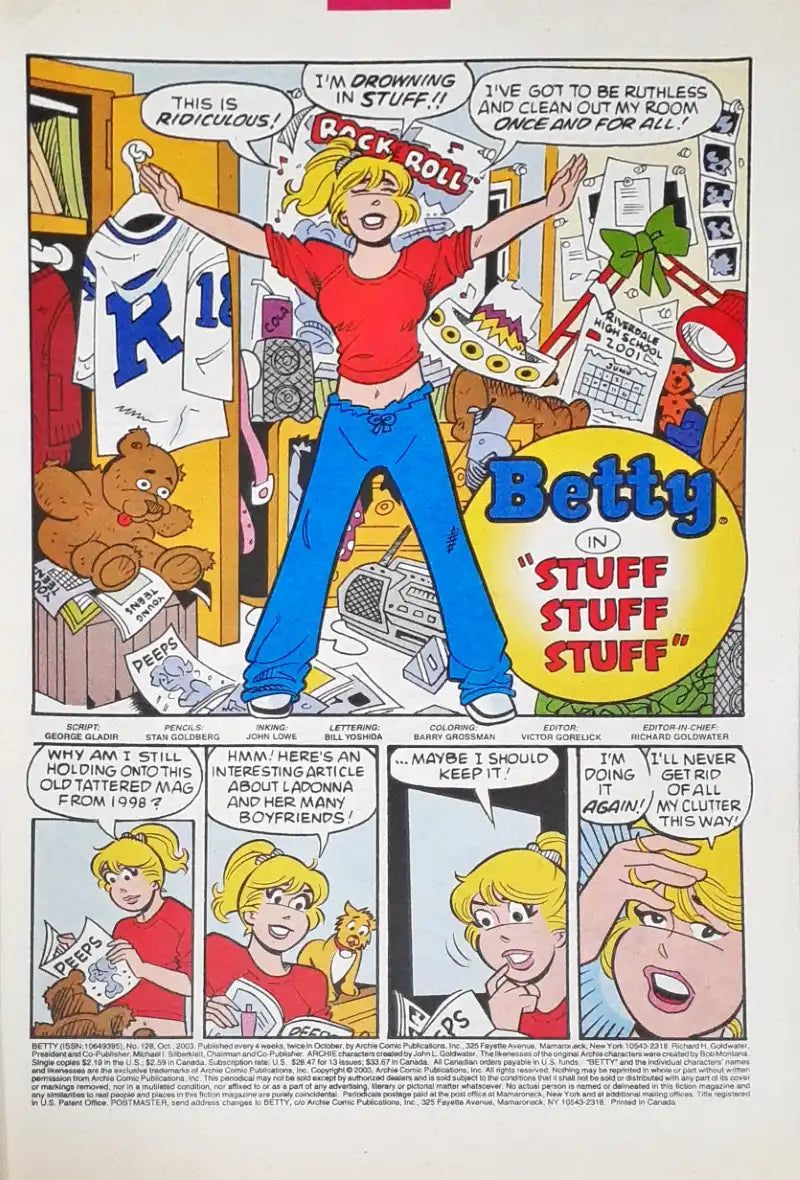 Betty : Archie Comics No. 128 – Books and You