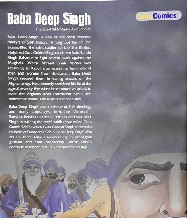 Sikh Comics Baba Deep Singh The Great Sikh Martyr And Scholar (N ...