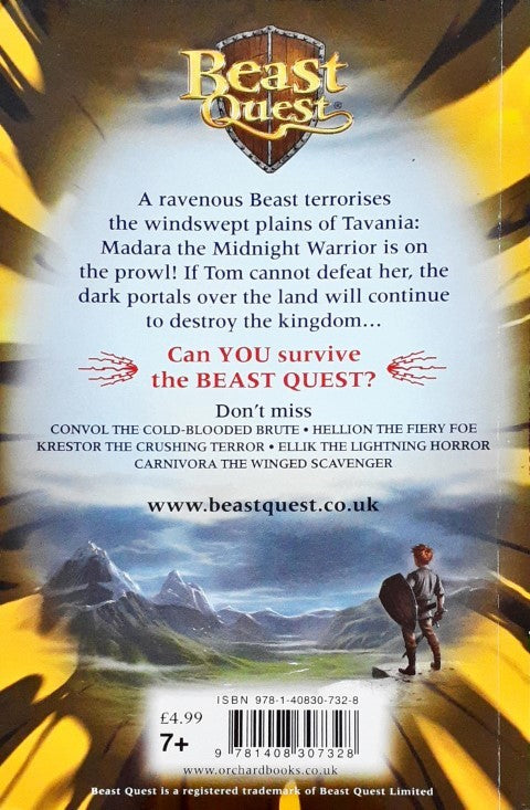 Beast Quest The Lost World Madara The Midnight Warrior Beast Quest 40 ...