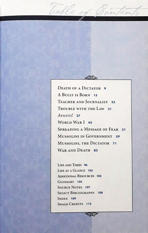 Benito Mussolini Fascist Italian Dictator Signature Lives – Books and You