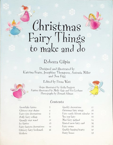 Christmas Fairy Things To Make And Do With Stickers – Books and You