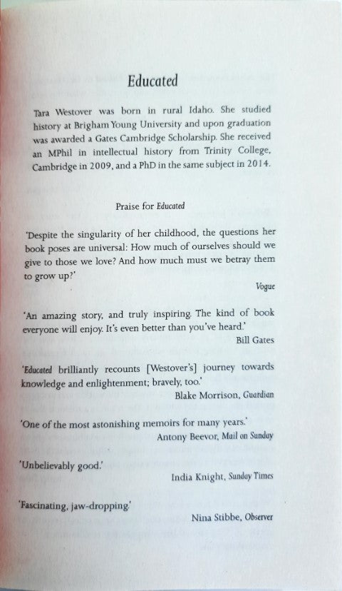 Educated – Books and You