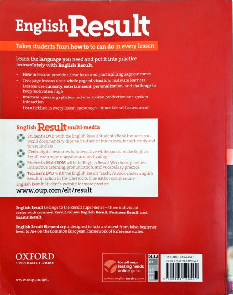 English Result Elementary Student's Book With DVD – Books and You