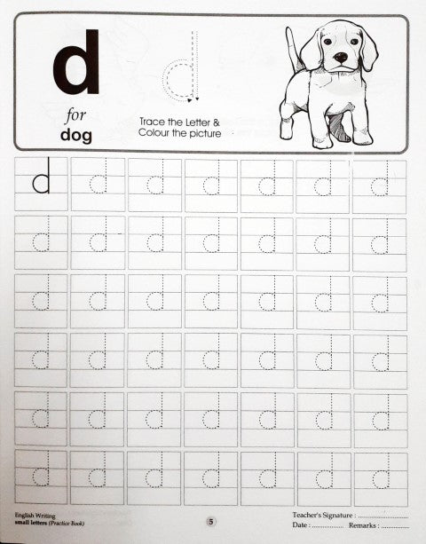 English Writing Small Letters Practice Book – Books and You