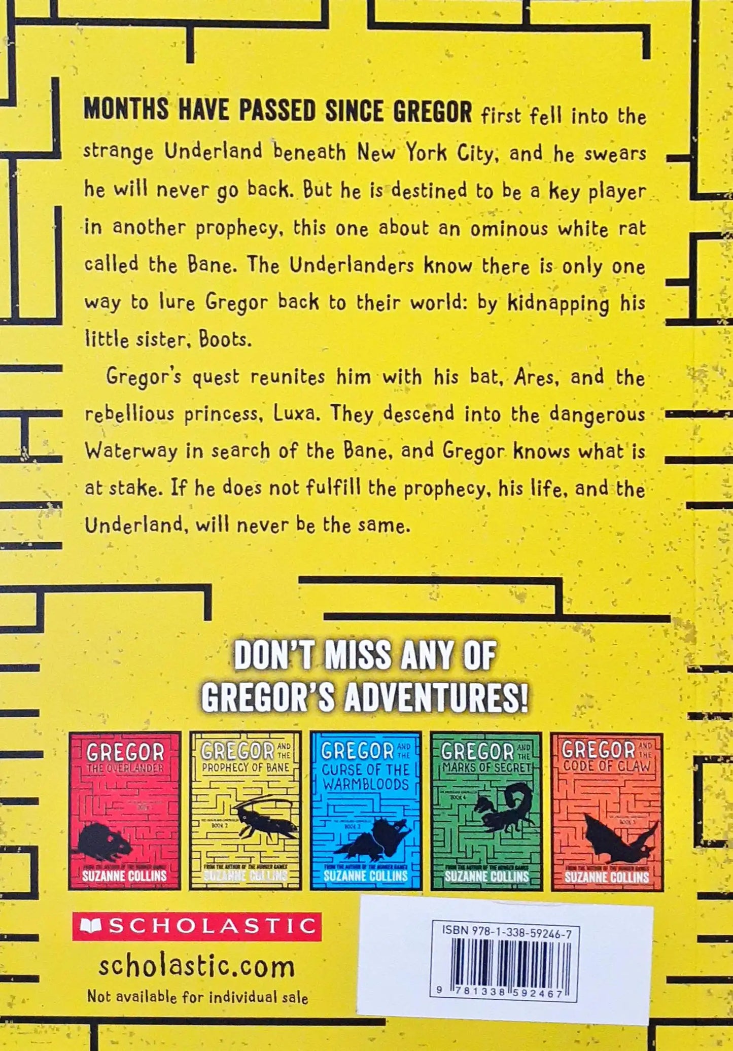 Underland Chronicles #2 : Gregor and the Prophecy of Bane – Books and You