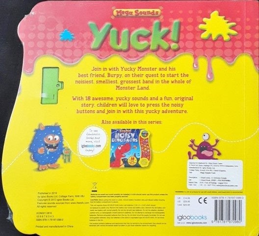 Mega Sounds Yuck Sound Book With 18 Slurpy Burpy Noisy Sounds – Books ...