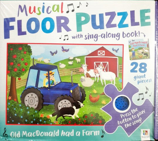 Musical Floor Puzzle With Sing Along Sound Book 28 Pieces Jigsaw Puzzl ...