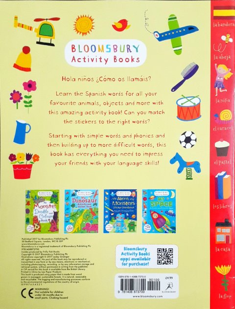 My First Spanish Words Sticker Activity Book With Over 200 Stickers ...