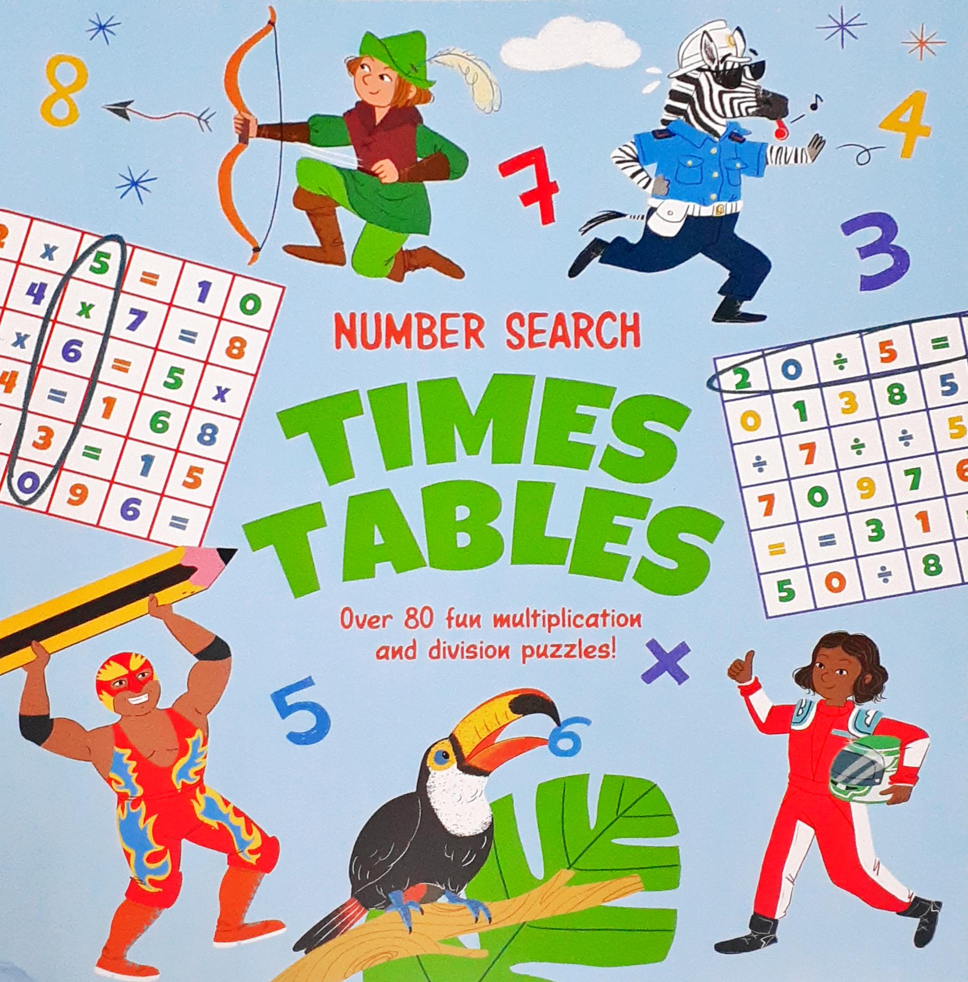 Number Search: Times Tables: Over 80 Fun Multiplication and Division P ...