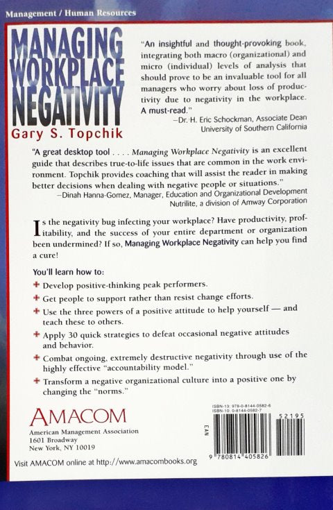 Managing Workplace Negativity – Books and You