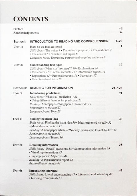 Focus On Comprehension 1 – Books and You