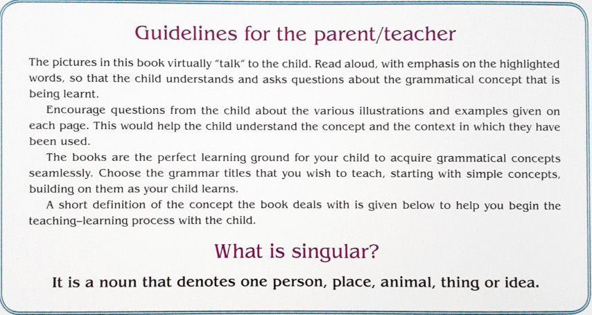 The World Of Grammar Let's Explore Singular – Books and You