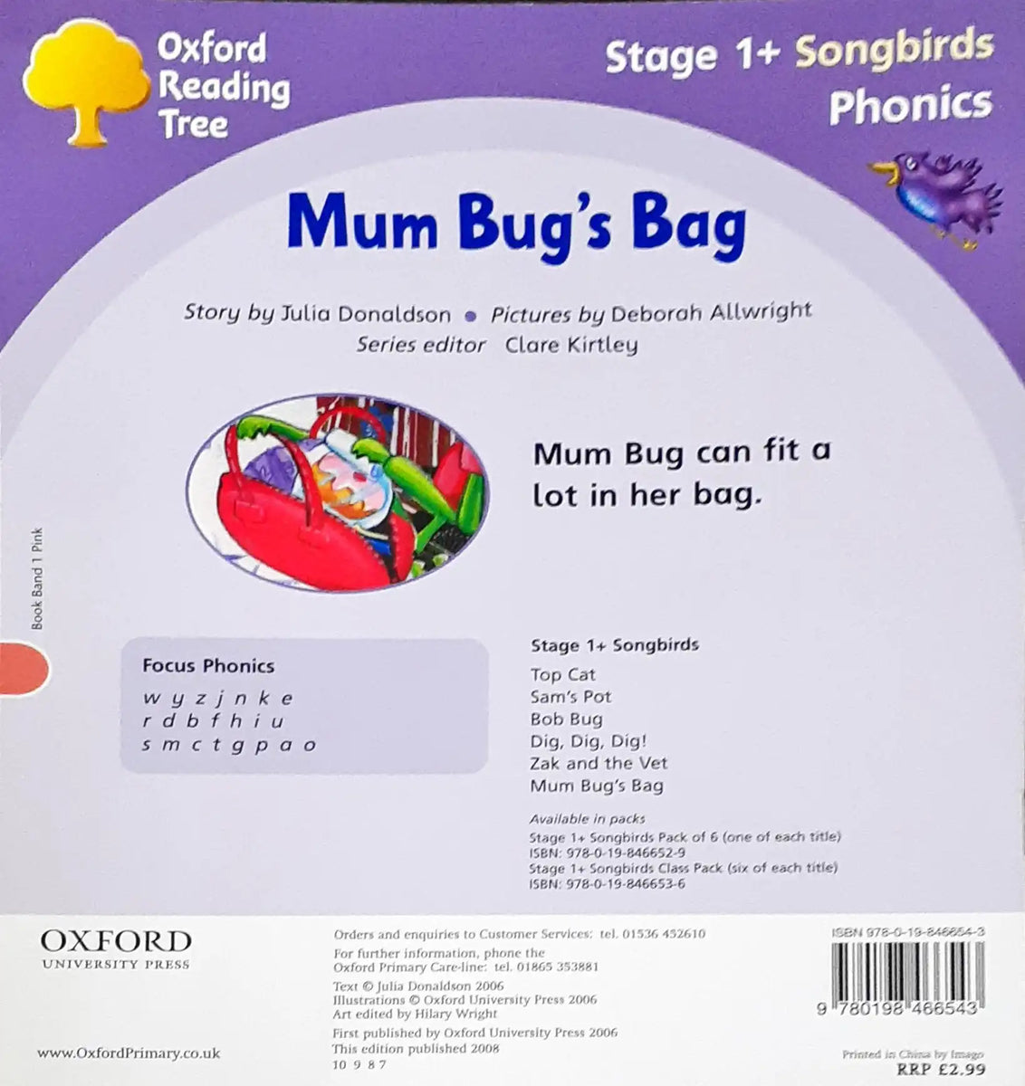 Oxford Reading Tree Phonics Songbirds Mum Bug's Bag – Books and You