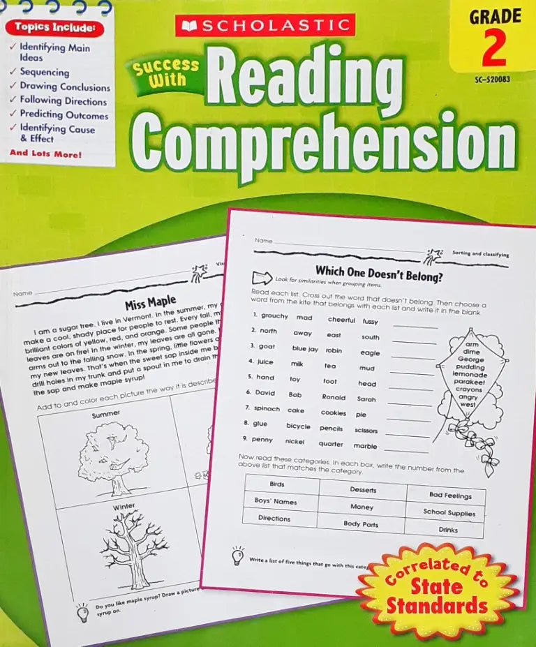 Success With Reading Comprehension Grade 2 (P) – Books and You