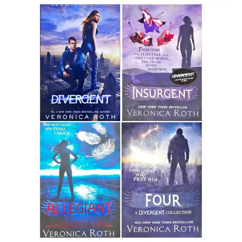 The Divergent Series Set of 4 Books - Divergent Insurgent Allegiant Fo ...