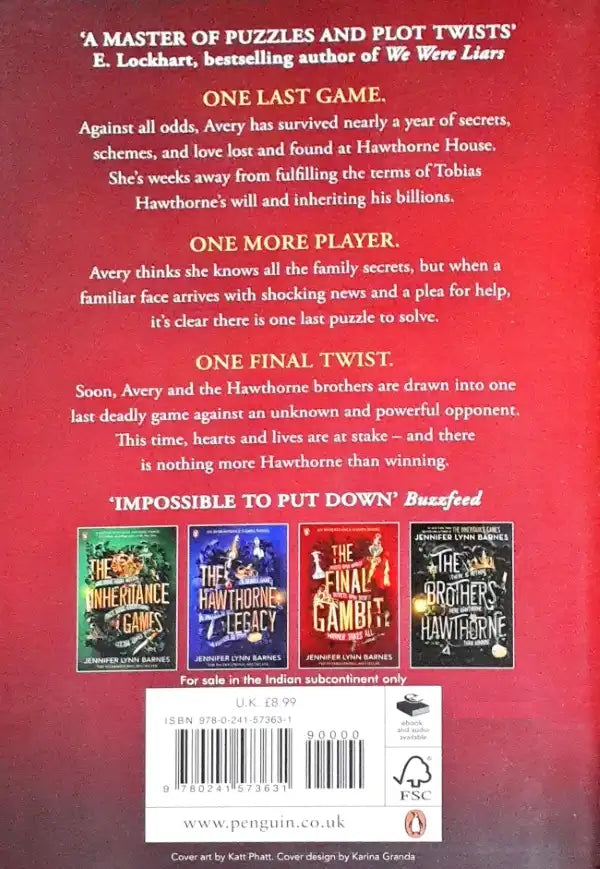 The Inheritance Games #3 : The Final Gambit – Books and You