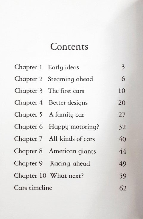 The Story Of Cars - Usborne Young Reading – Books and You