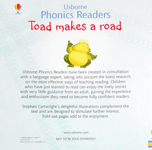 Toad Makes a Road - Usborne Phonics Readers – Books and You