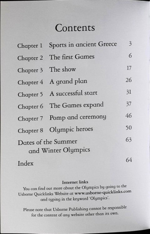 The Story Of The Olympics - Usborne Young Reading – Books and You