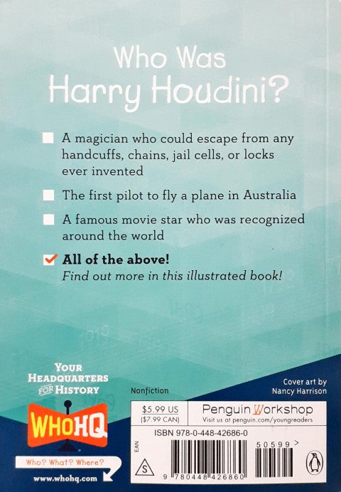 Who Was Harry Houdini? – Books and You